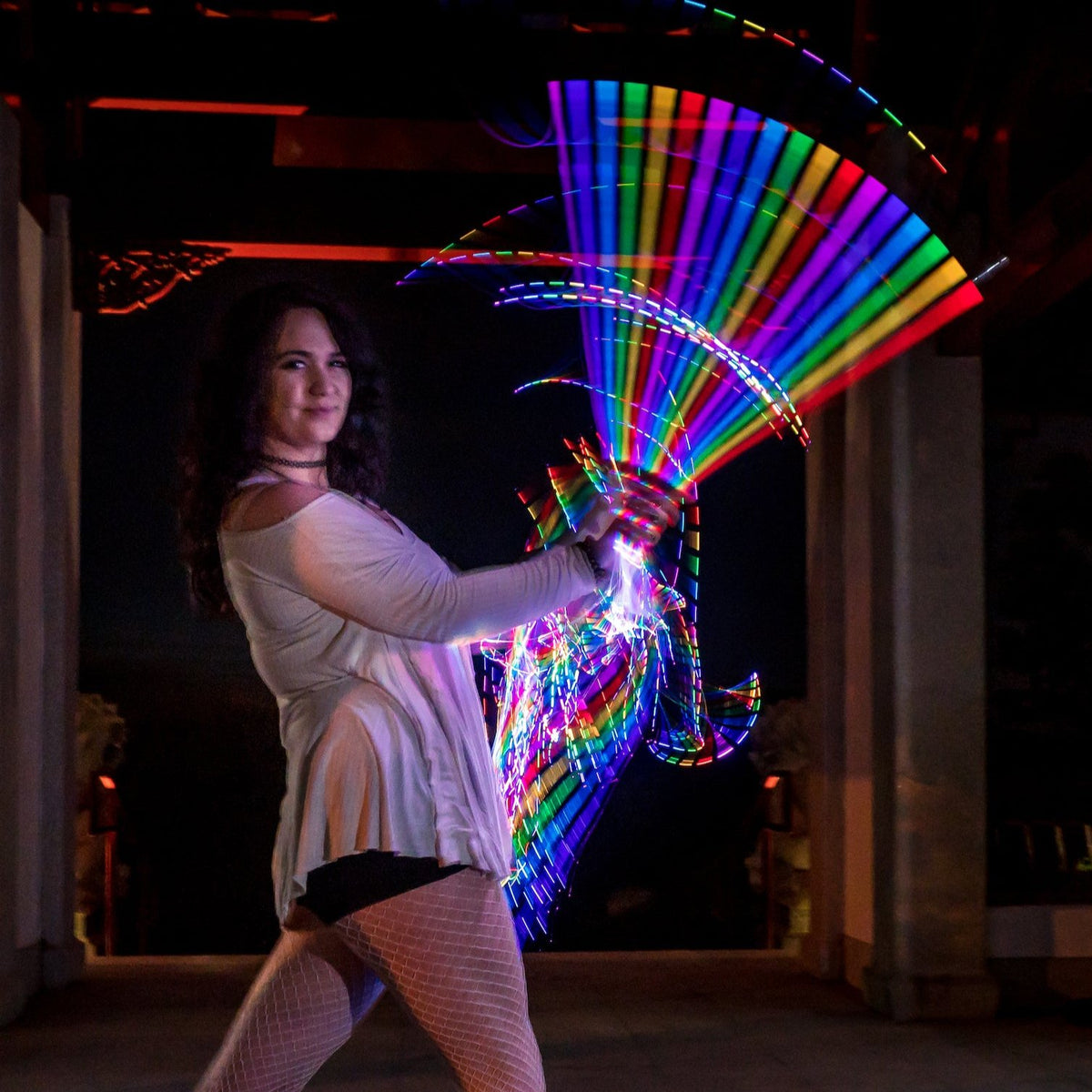 PixelWhip 4 - Bright LED Fiberoptic Dance Whip – FiberFlies LLC